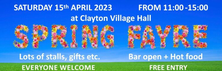 Spring Fayre on Saturday 15th April 11am until 3-00pm - Clayton Village ...
